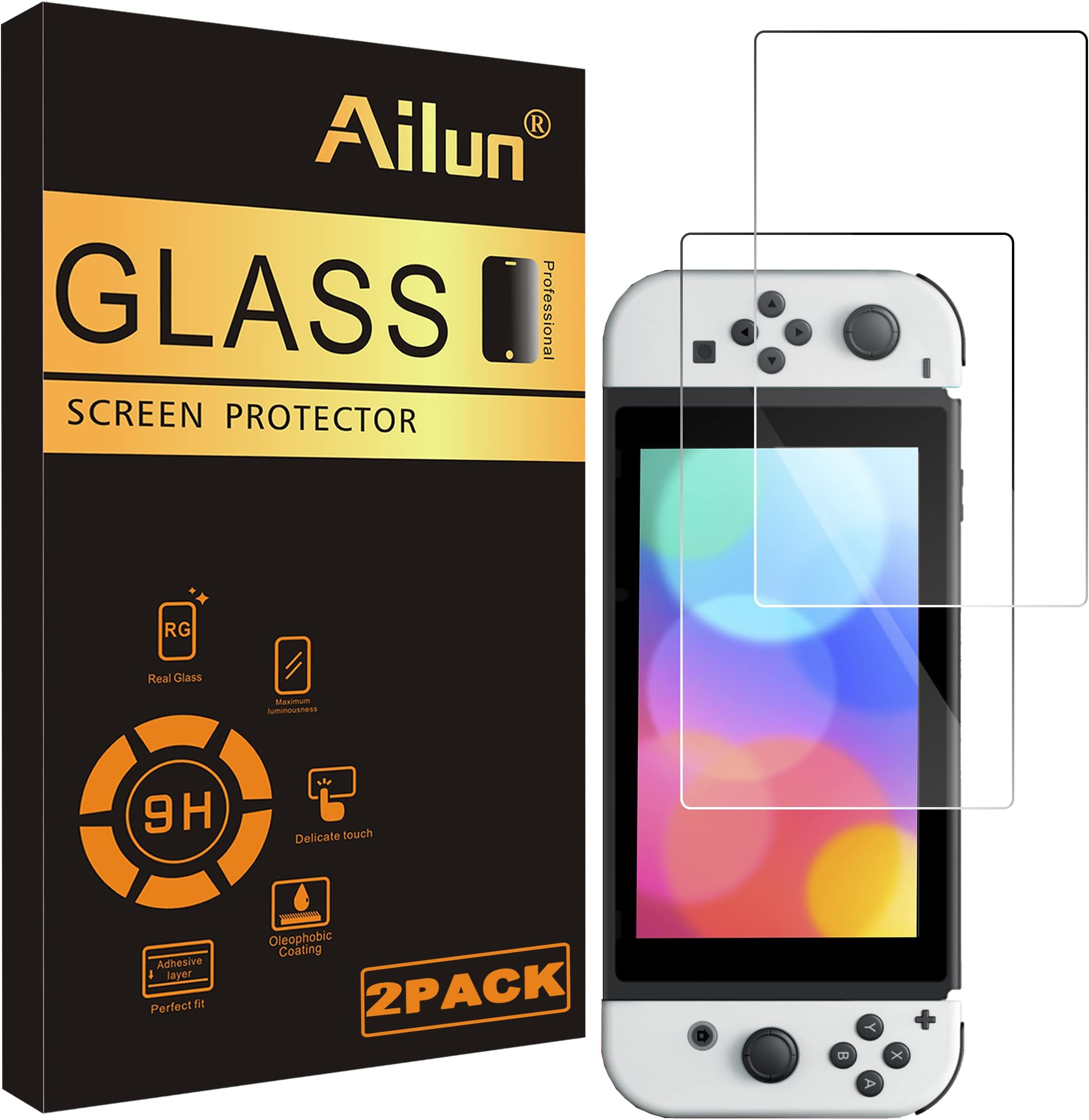 Amazon.com: NEW'C 3 Pack Designed for Nintendo Switch Screen Protector ...