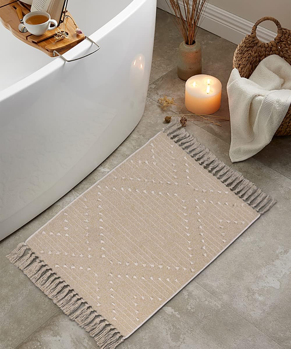 Amazon.com: LIVEBOX Boho Bathroom Rug 2' x 3' Small Washable Rug with ...