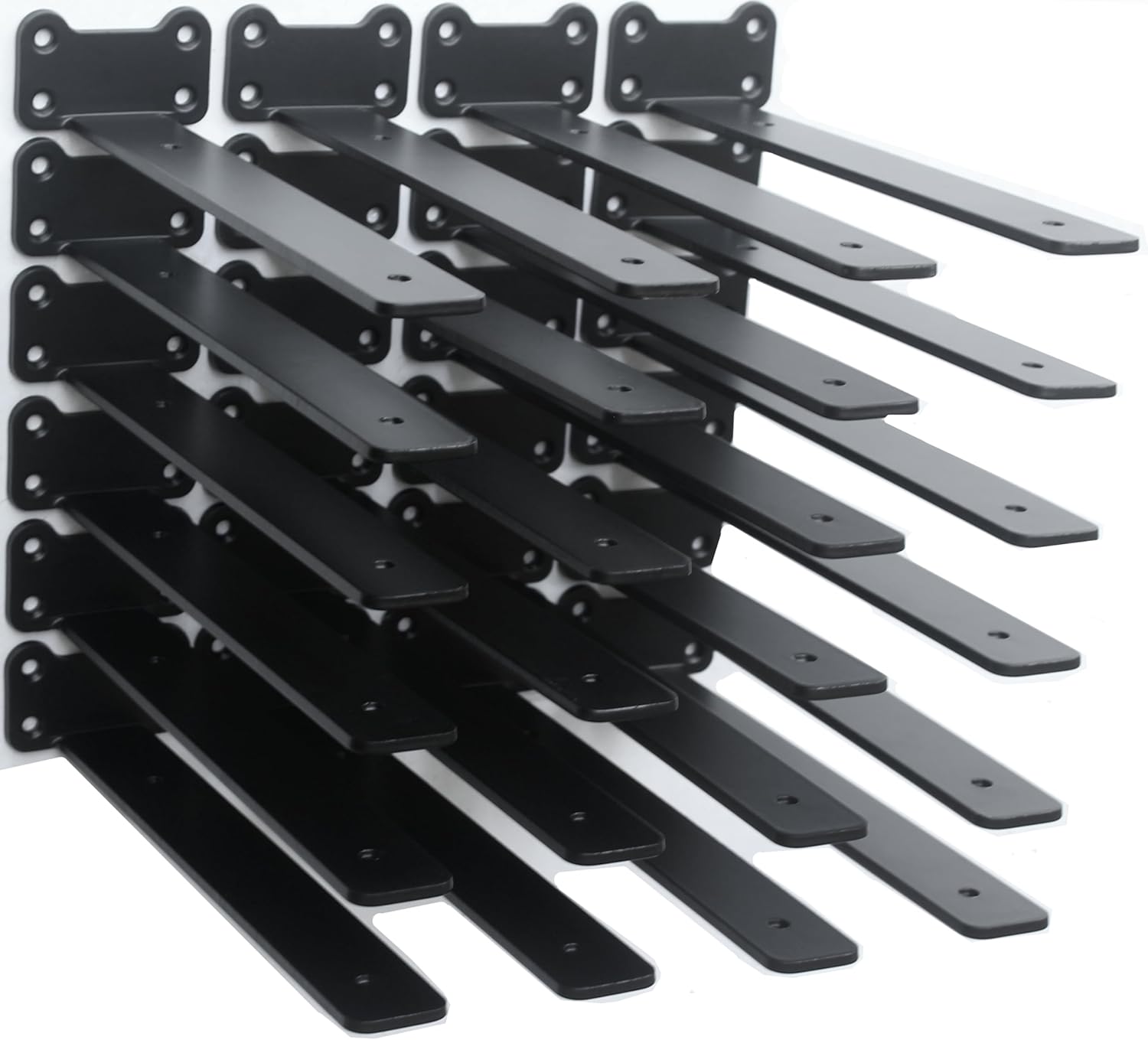 Amazon.com: 24 Pack - 12 inch Black Hidden Invisible L Shelves Brackets ...