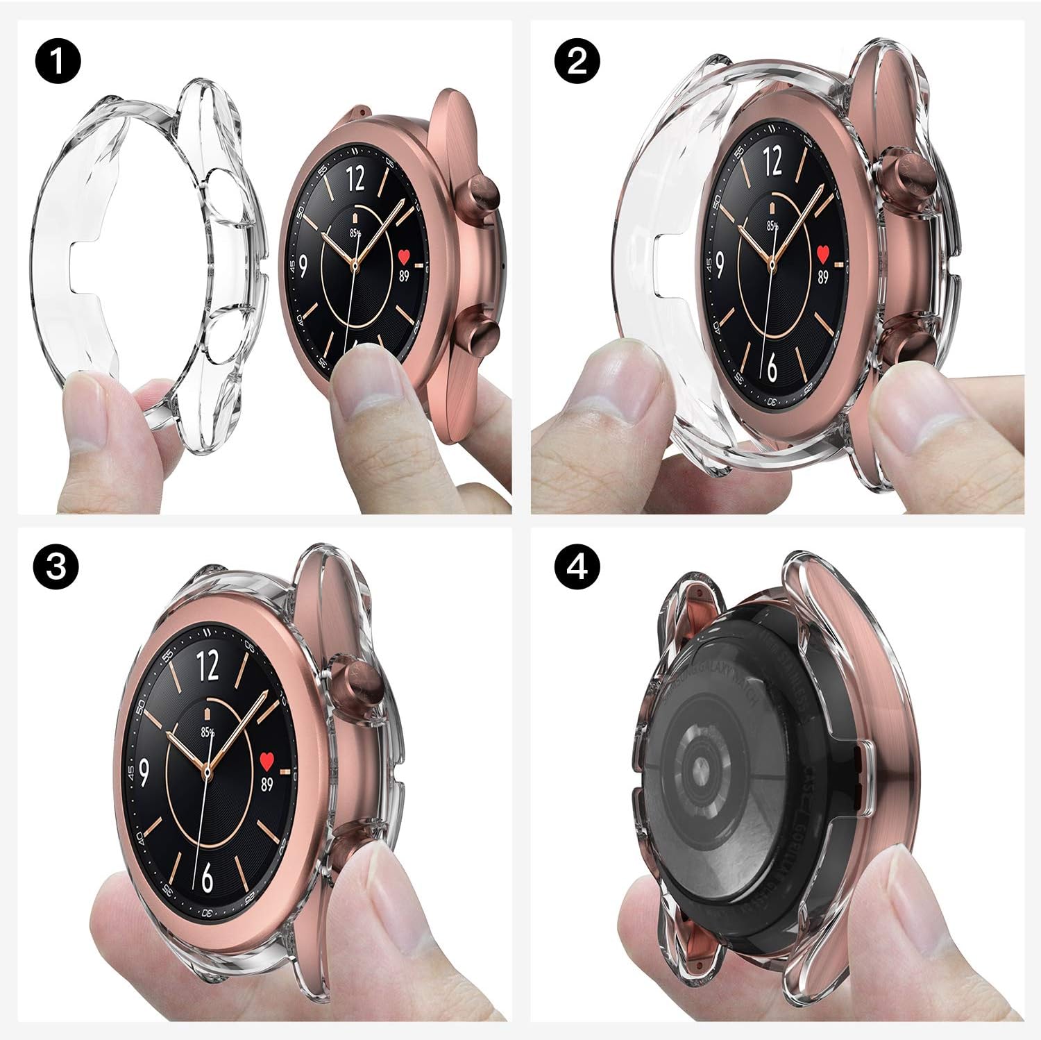 [2+2 Pack] for Samsung Galaxy Watch 3 41mm Screen Protector case ...