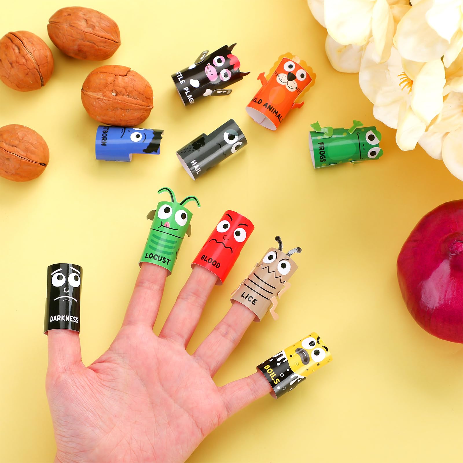 Snapklik.com : 10 Pcs DIY Plagues Finger Puppets Passover Toy 10 ...