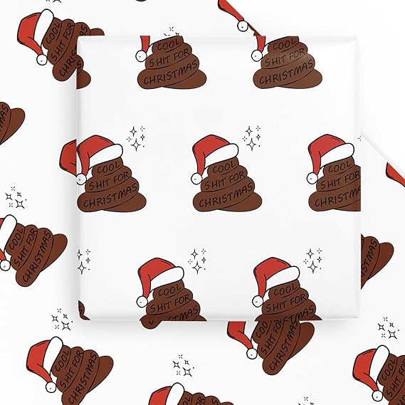 Amazon.com: WRAPAHOLIC Funny Christmas Wrapping Paper Sheet - 6 Sheets ...