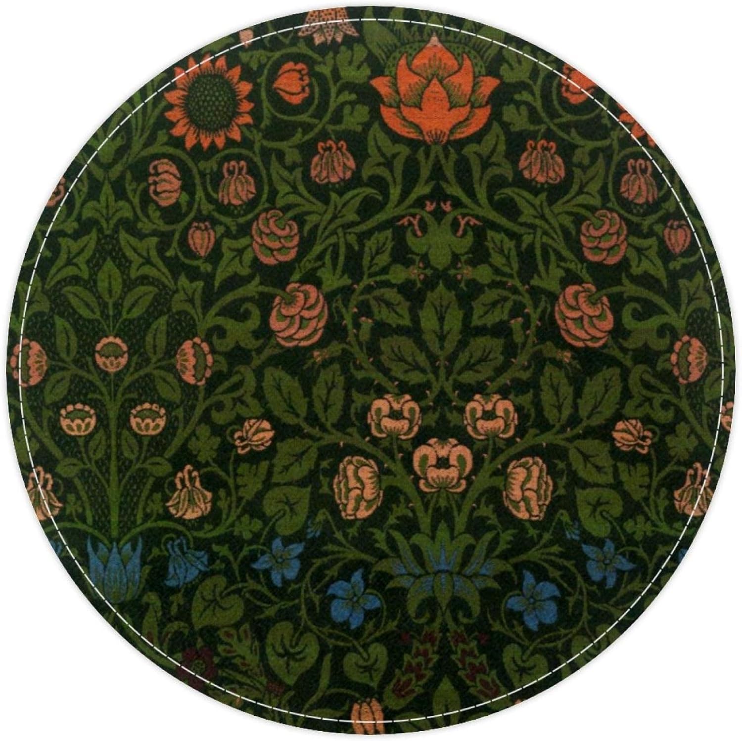 Amazon.com: Machine Washable Round Area Rug Indoor Soft Bedroom Floor ...