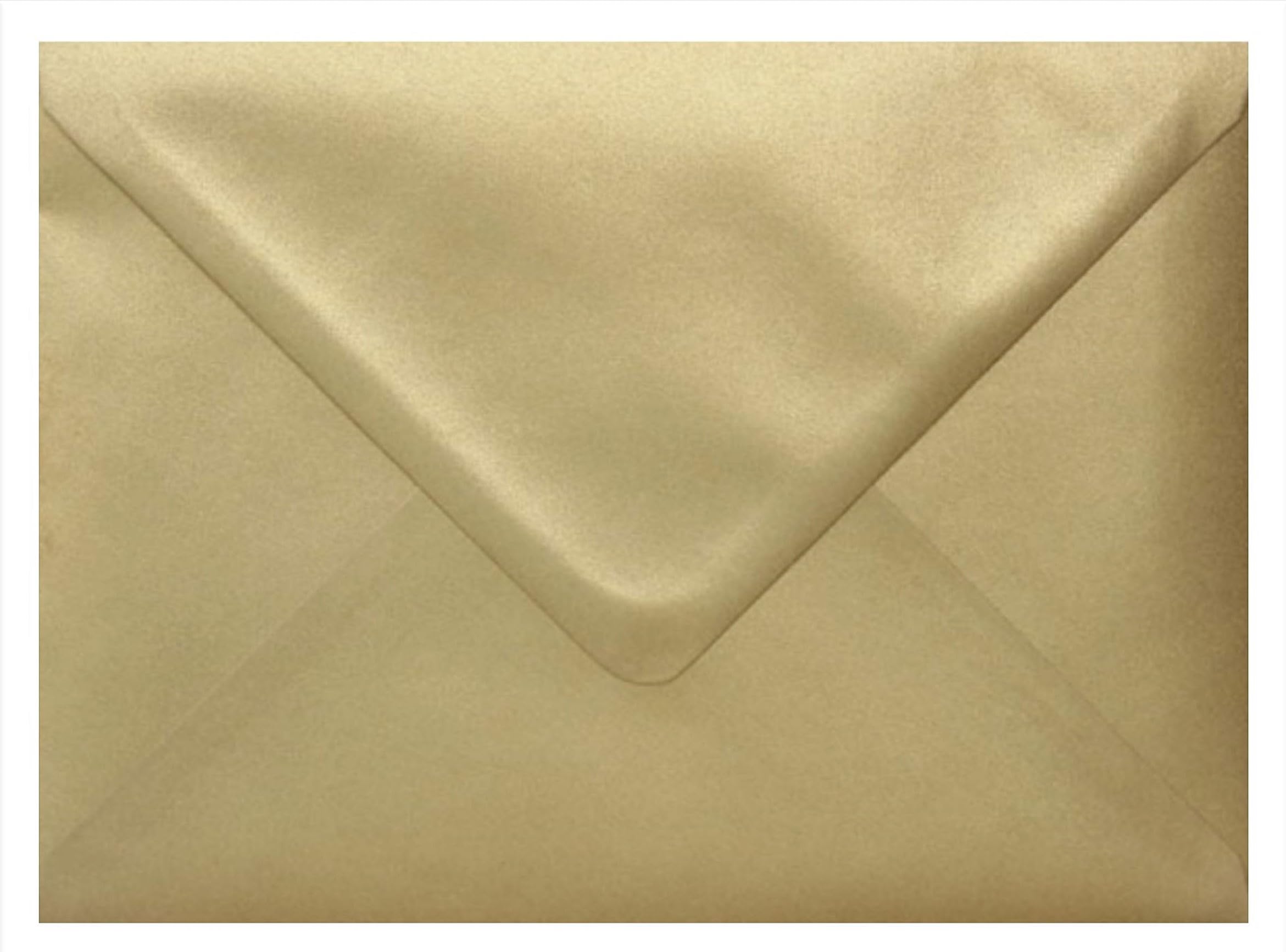 C7 / A7 Gold Envelopes x 10 Pack 81mm x 111mm Metallic Pearlescent ...