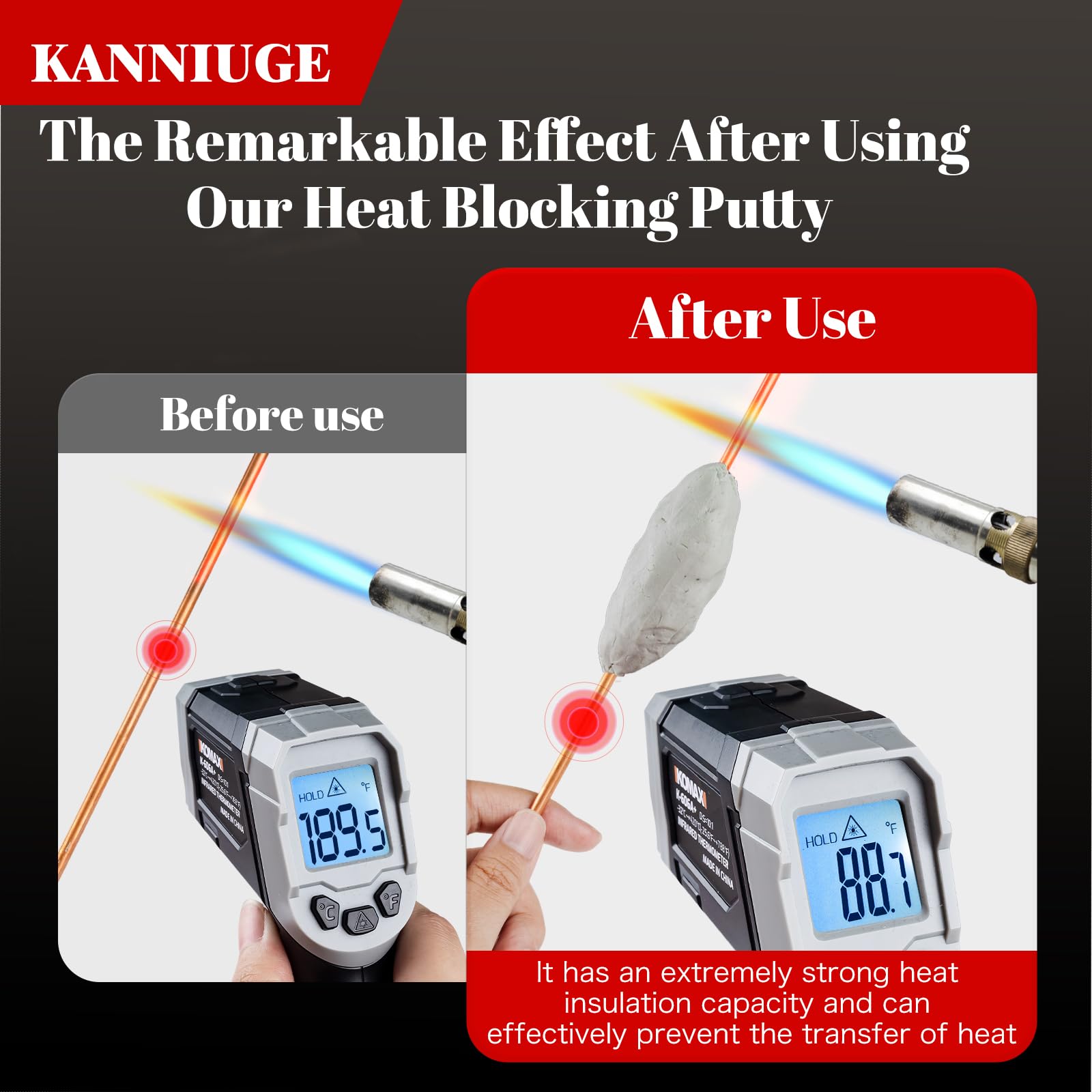 Snapklik.com : KANNIUGE 12 Oz Reusable Heat Blocking Putty, Solder Heat ...