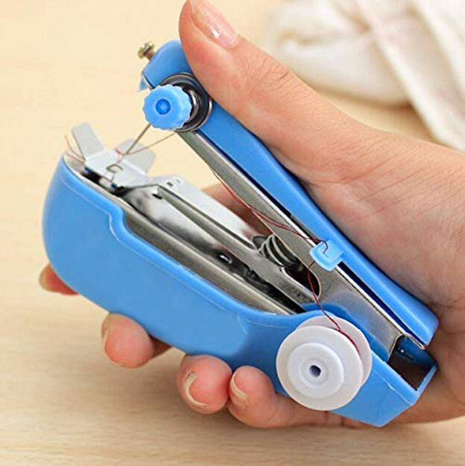Portable Mini Manual Stapler Style Hand Sewing Machine, Craft Clothes ...