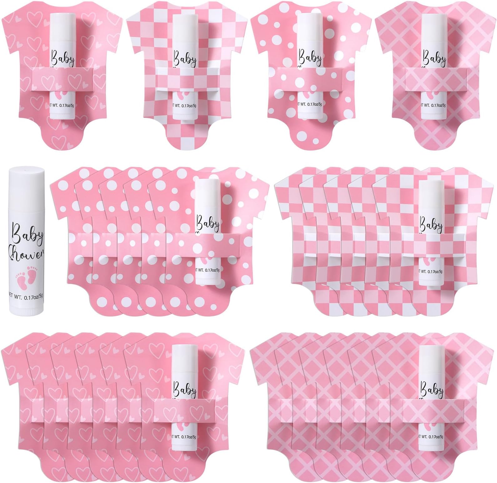 Amazon.com : Heigble 50 Sets Baby Shower Lip Balm Bulk Baby Shower ...