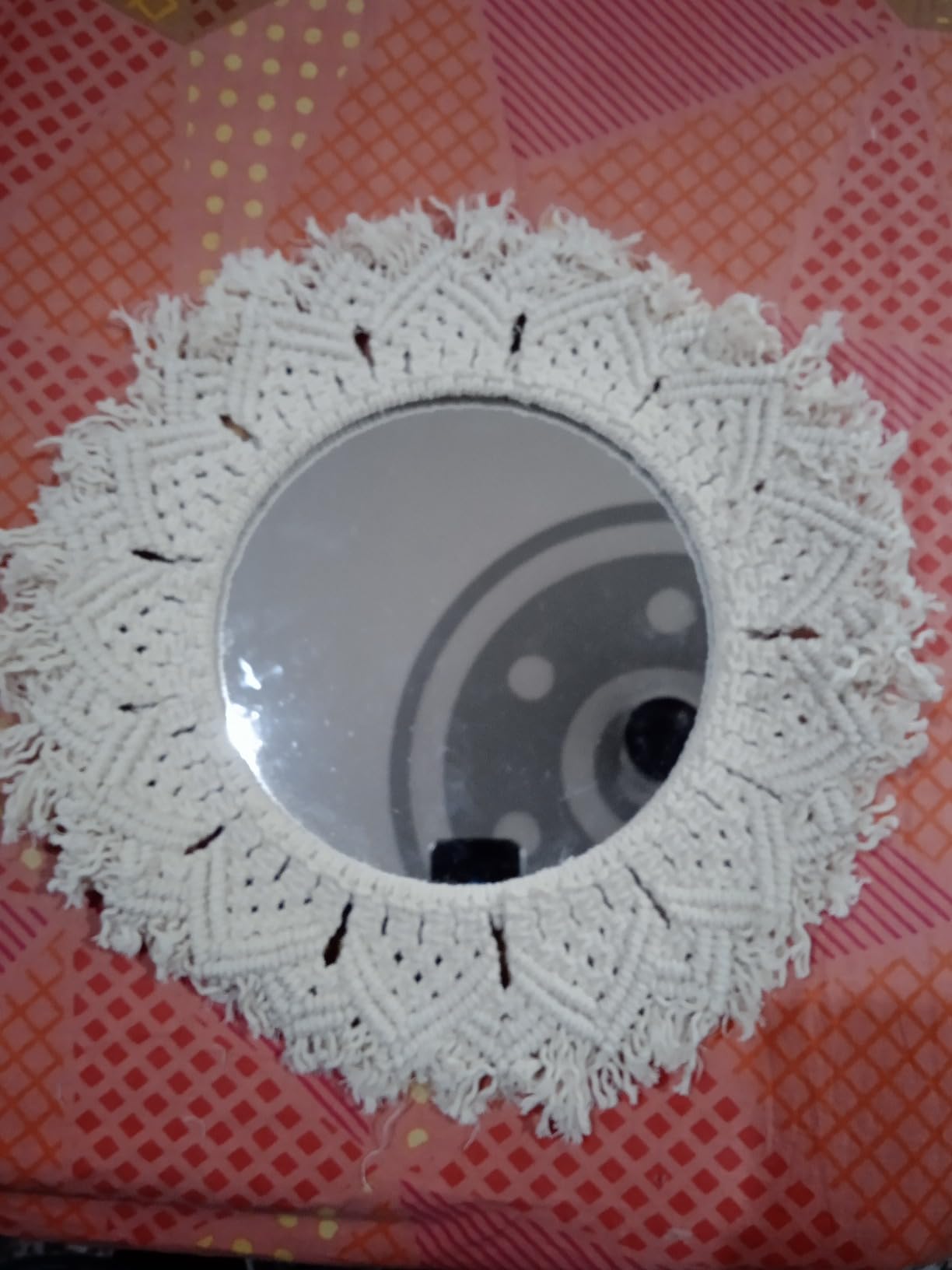 Buy MARUTI ISHT Macrame Wall Hanging Mirror Home Decor, Boho Round ...