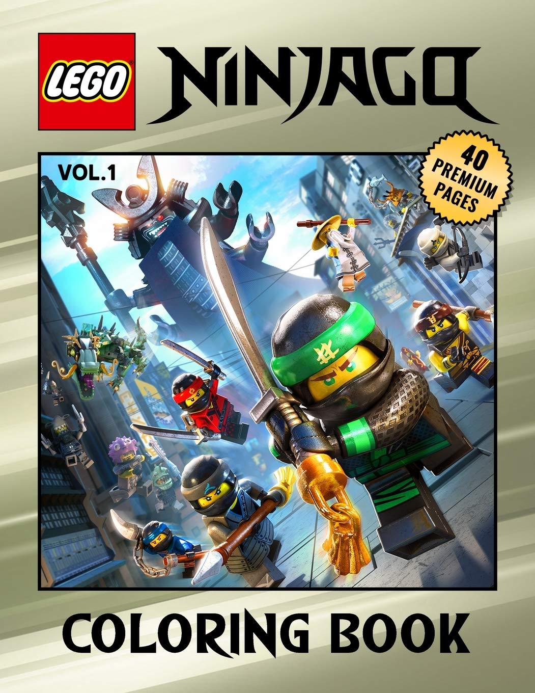 Buy Lego Ninjago Coloring Book Vol1: Interesting Coloring Book With 40 ...