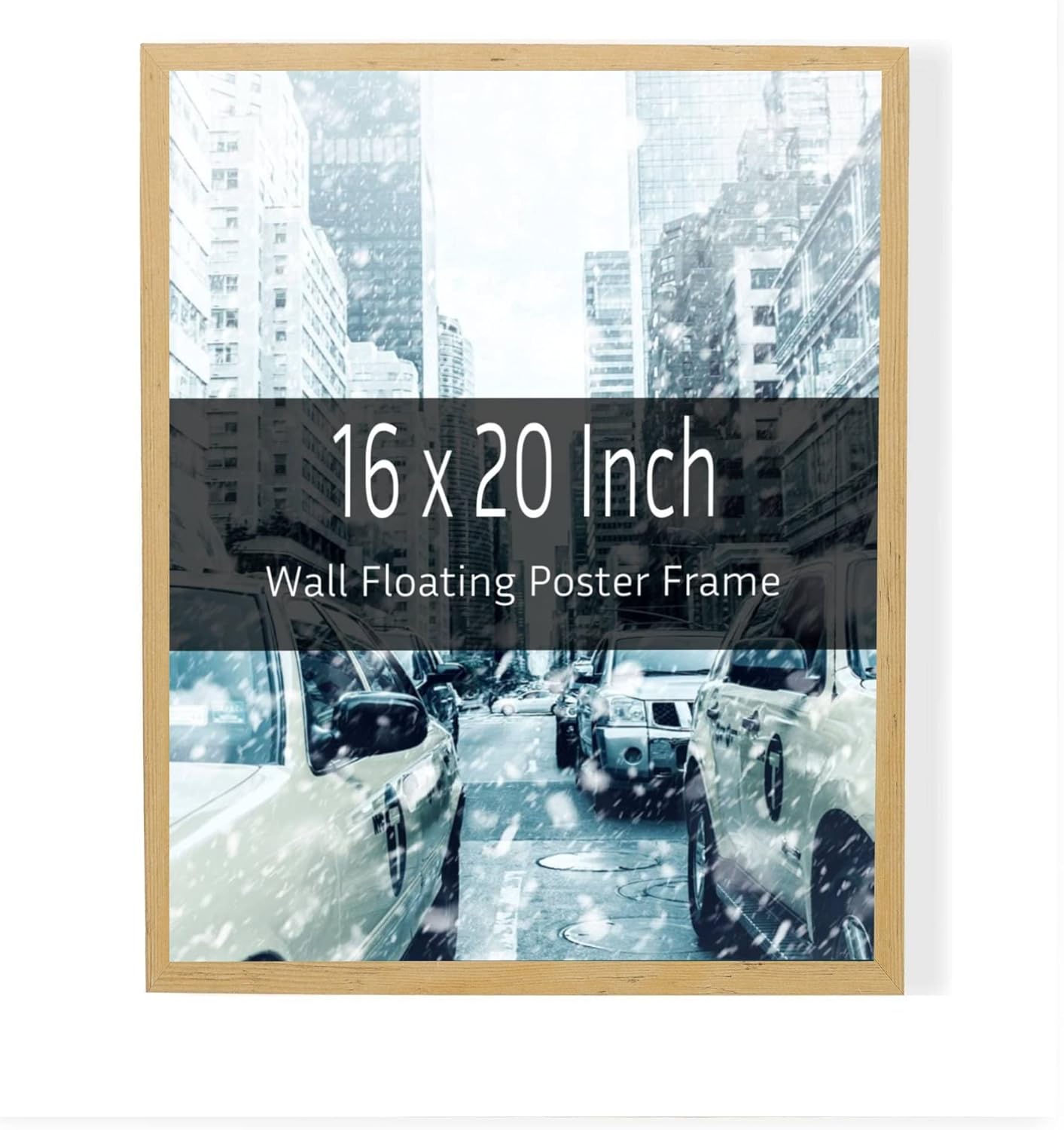 A2Z Home Solutions® Wall Floating Poster Frame Pine 16 x 20 Inch Frame ...