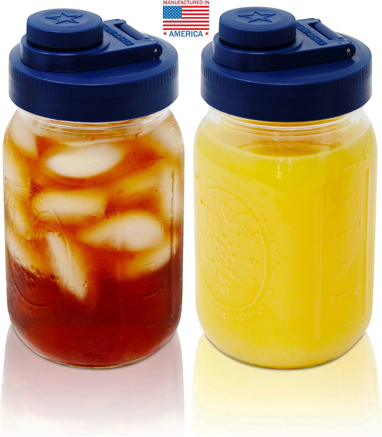 Amazon.com: Brewing America Glass Mason Jar Pitcher with Lid - Ball ...