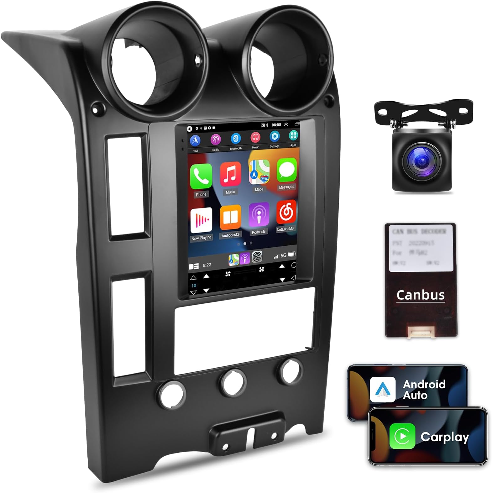 Amazon.com: [2G+64G] Vertical Car Radio for Hummer H2 2002-2007, 9.7 ...
