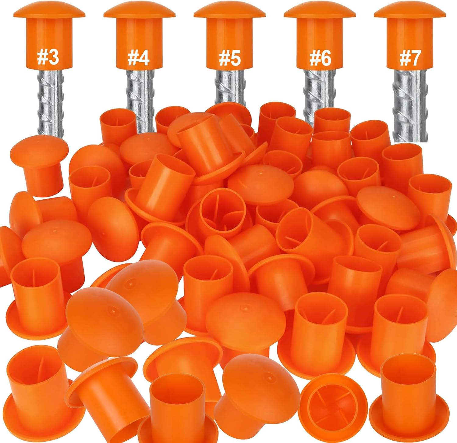 Acrux7 Rebar Caps 60Pcs Rebar Safety Caps Plastic Mushroom T Post Caps ...