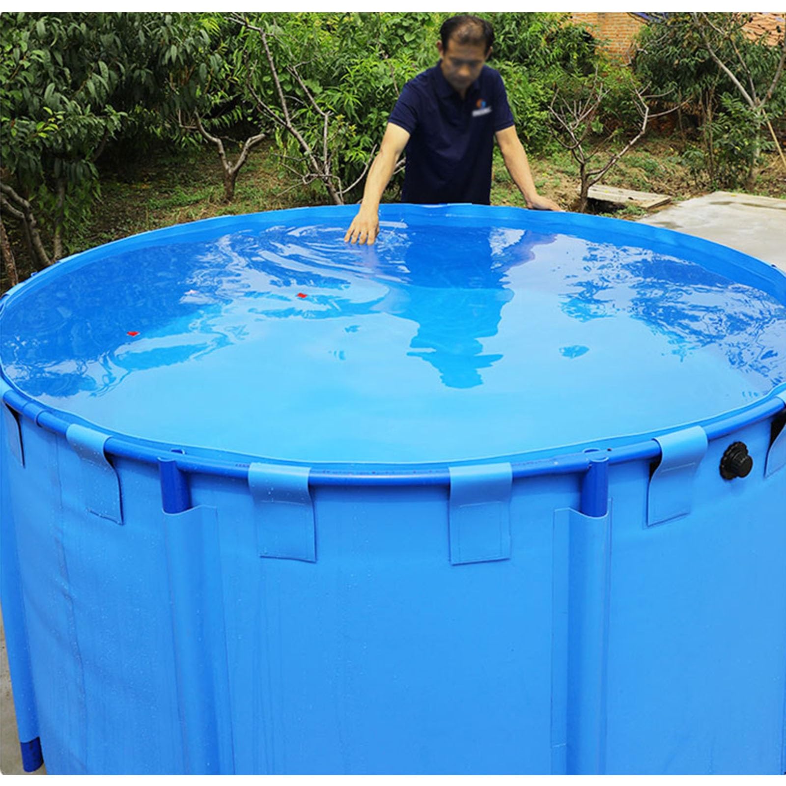 Gran Piscina Infantil De Plástico Jannie Le Enseña A Ellie A Nadar
