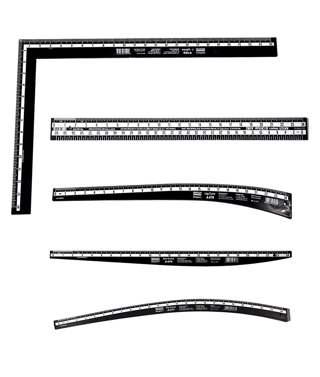 Buy KHYATI Hard Plastic Scales Set/Complete Fashion Designing Tailoring ...