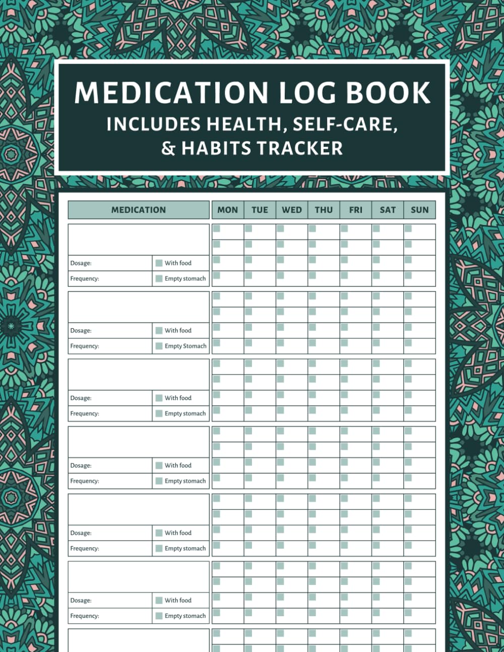 Medication Log Book: Weekly Medication Tracker Journal to Record Your ...