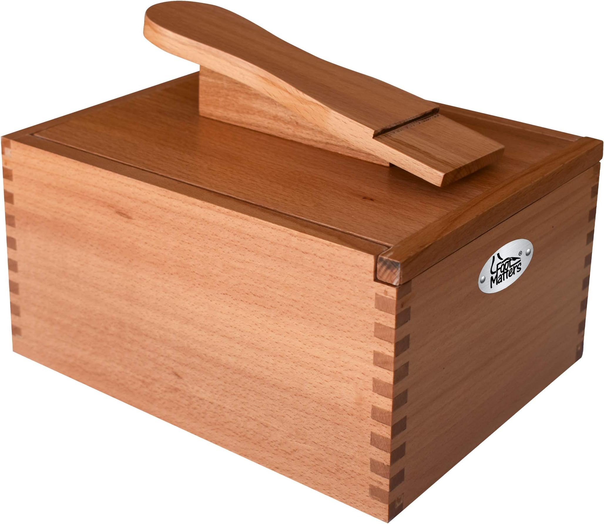 Amazon.com: HANGERWORLD Natural Cedar Wood Shoe Shine Box with Foot ...