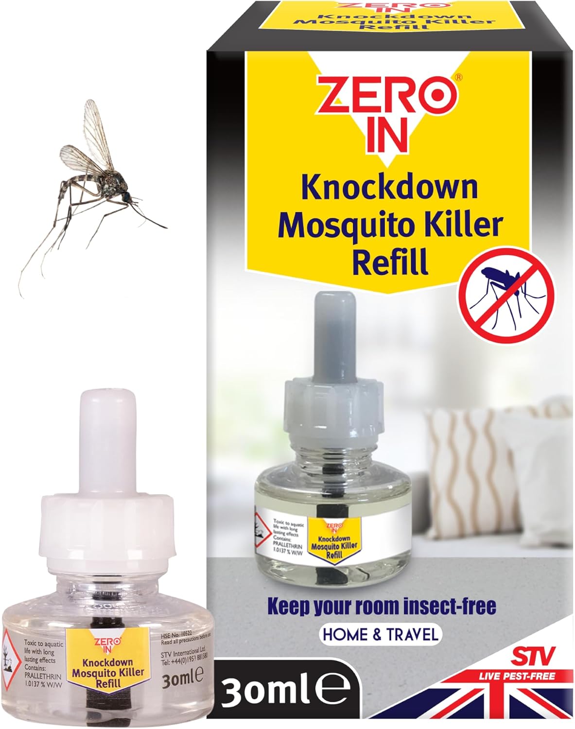 Zero In Knockdown Plug-In Mosquito Killer Refill – Odour-Free, Kills ...