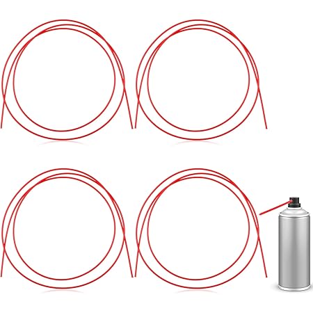 Amazon.com: Spray Can Replacement Straws Flexible Spray Can Straws Red ...