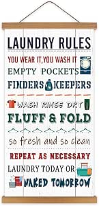 Amazon.com: CHDITB Laundry Rules Canvas Art Prints - Funny Sign for ...