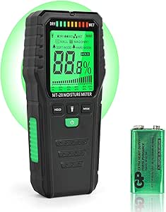 Amazon.co.jp: Pinless Moisture Meter Mold Detector Wood Moisturer Meter ...