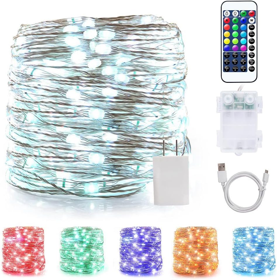 OMIKA LED String Lights Indoor Fairy Lights Multi Color Changing ...