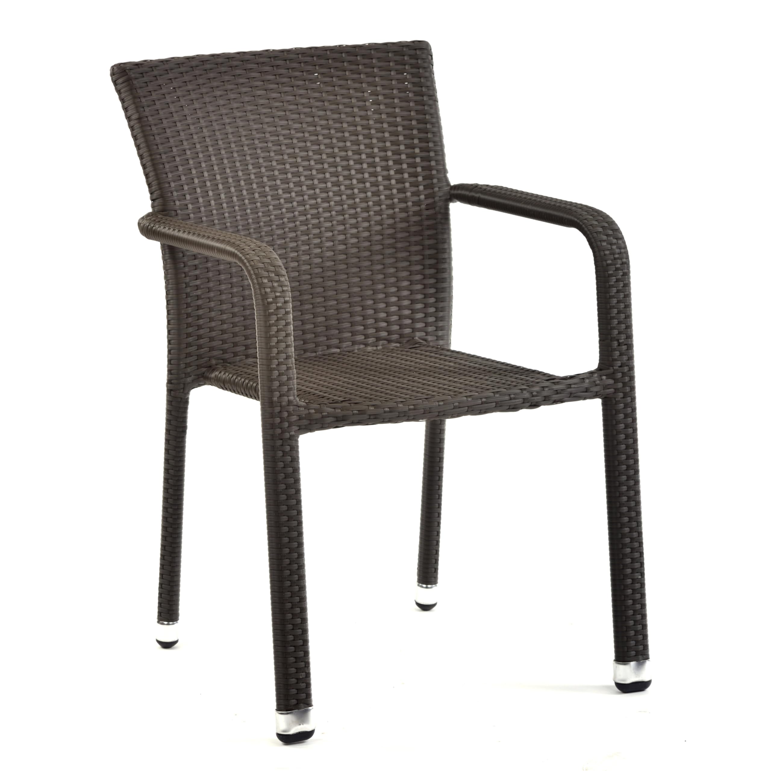BrackenStyle Lagos Rattan Arm Chair - Mocca Cream - Stackable Patio ...
