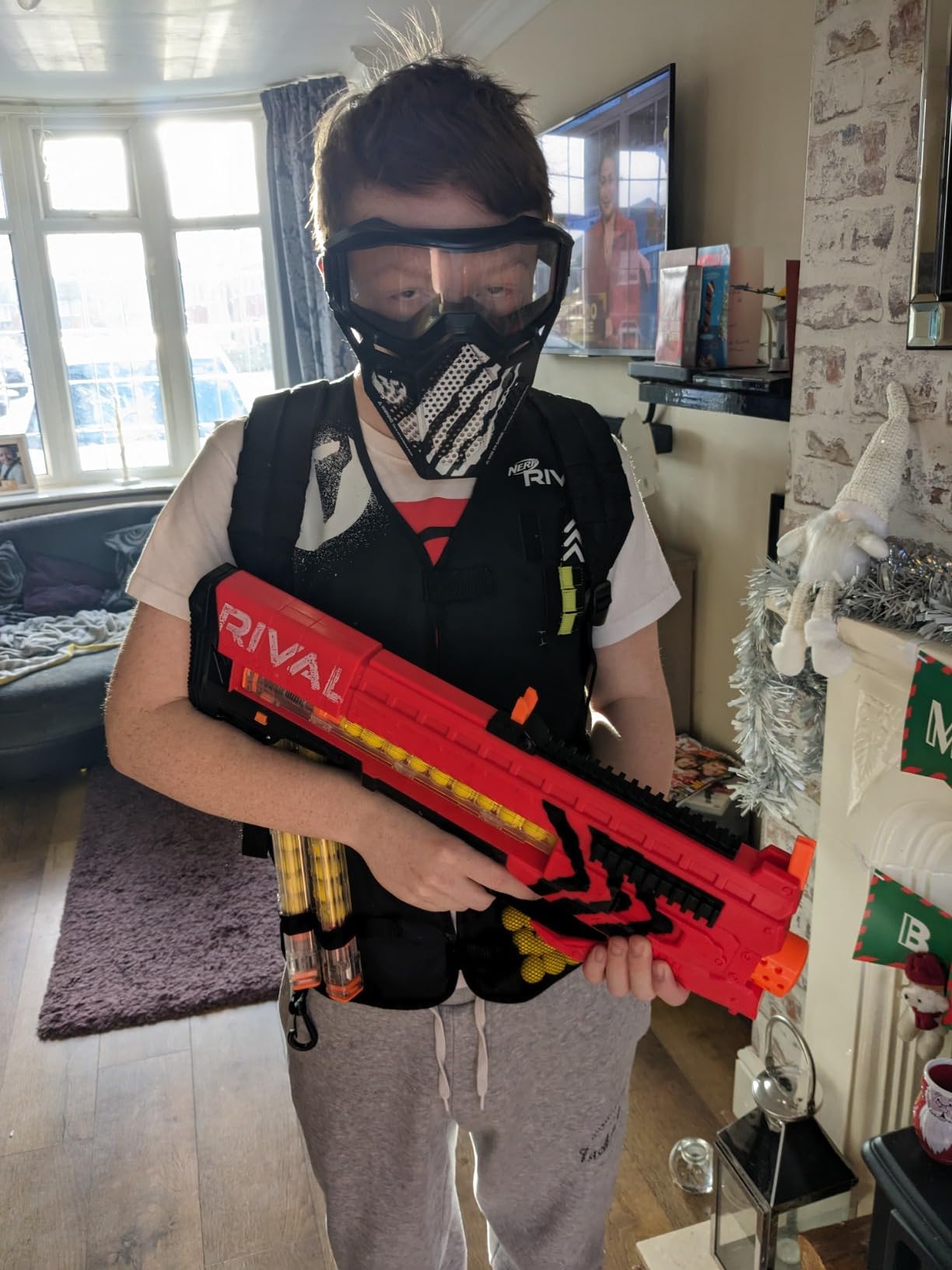 Nerf Rival Zeus MXV-1200 Blaster (Red) : Amazon.co.uk: Toys & Games