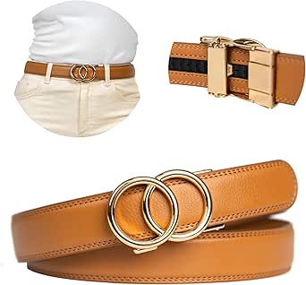 Bella Belt - Ratchet Fashion Belt for Women - Real Leather - Adjustable ...