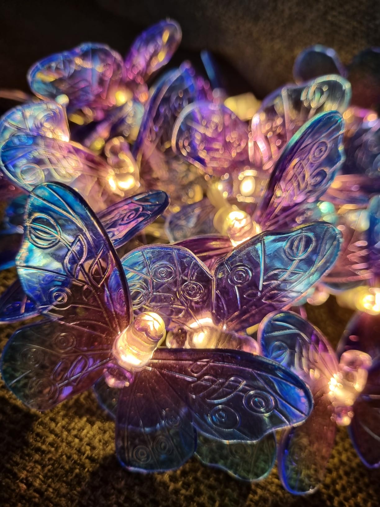 Fielegen 20 LED Butterfly String Lights, 9.84ft/3 Meter Battery Powered ...