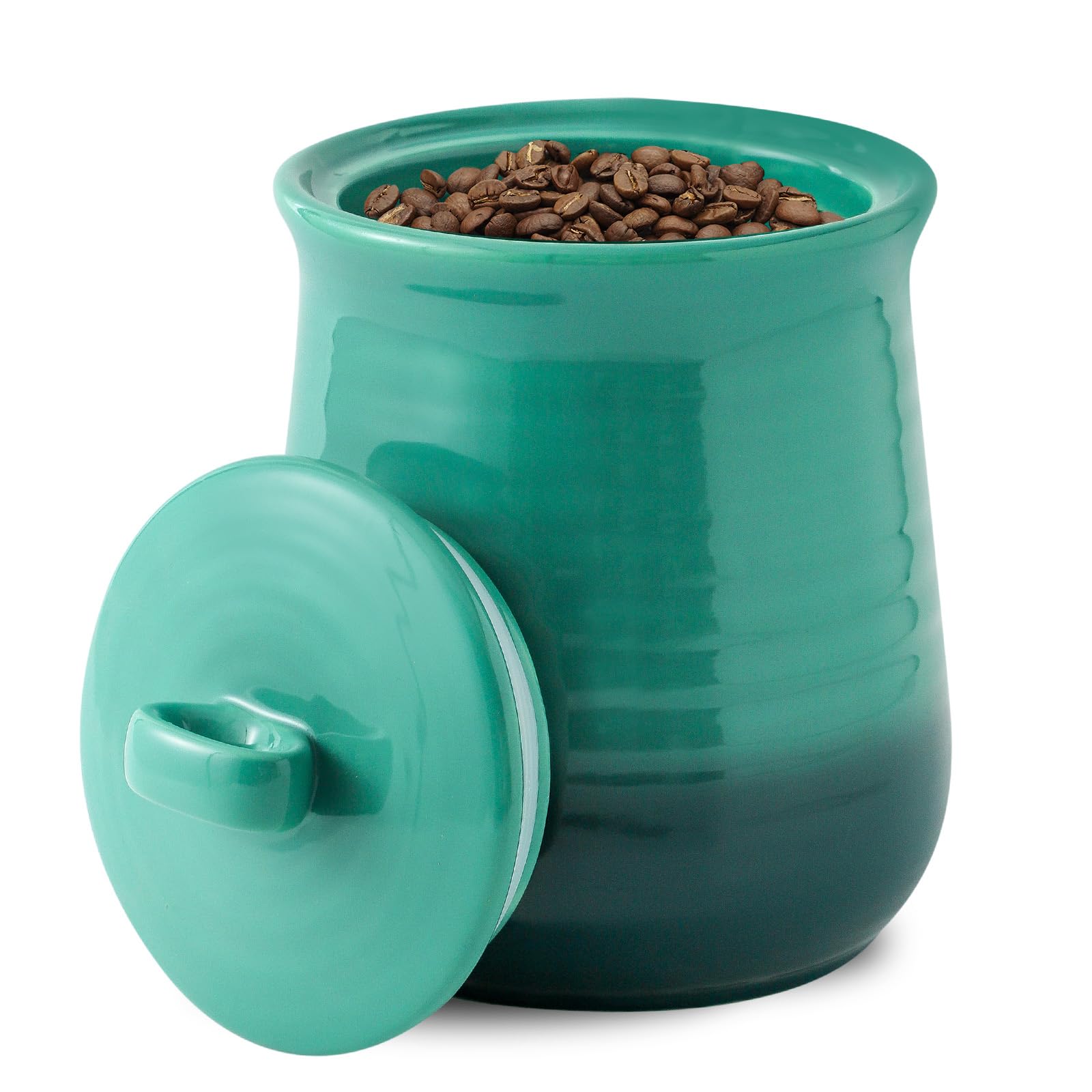 Amazon.com: Hasense Coffe Storage Jar, Ceramic Food Storage Canister ...
