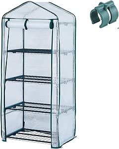 SunStream Mini Greenhouse Small Plant Greenhouses White Nets 4 Tier ...