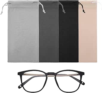 Teaaha 4PCS Microfiber Sunglasses Bag Glasses Pouch, Portable Sunglass ...