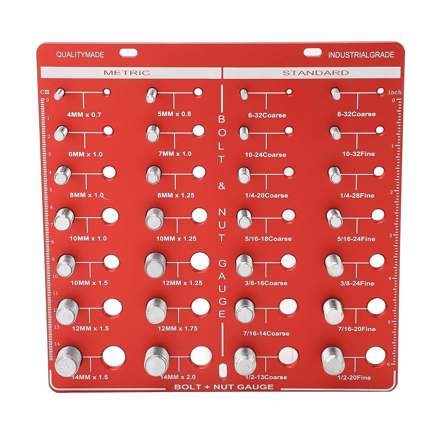 Amazon.com: 28 Thread Checker, Stainless Steel Screw Size Chart of Nut ...