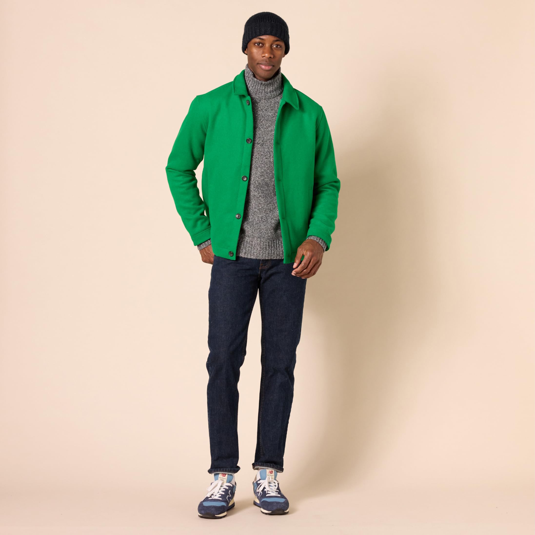 Snapklik.com : Essentials Mens Wool Blend Bomber Jacket