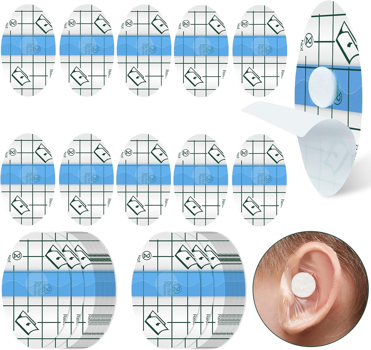 Amazon.com: Kingdder 60 Pcs Baby Ear Covers for Bath Waterproof Ear ...