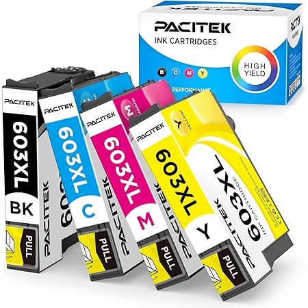 PACITEK 603XL Ink Cartridges Replacement for Epson 603 XL Ink for Use ...
