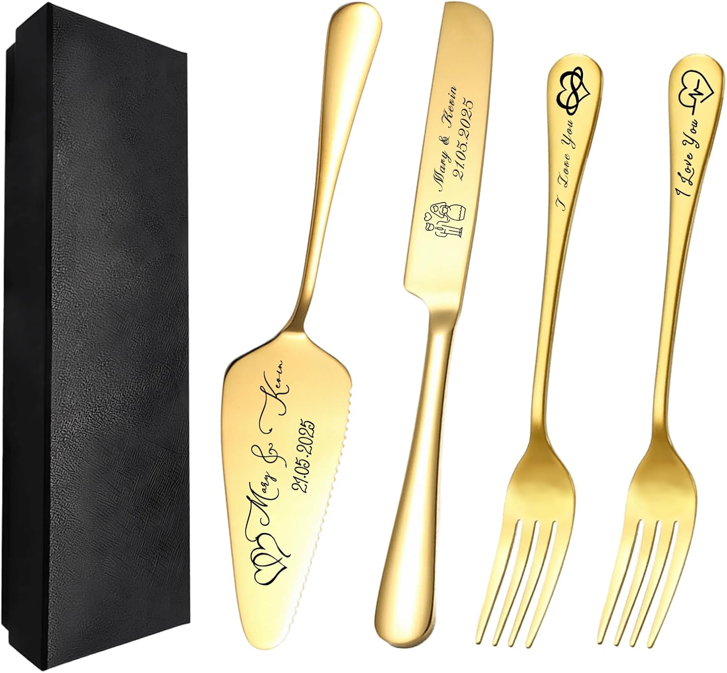 Amazon.com: Personalized Cake Cutter Custom Wedding Cake Knife and ...