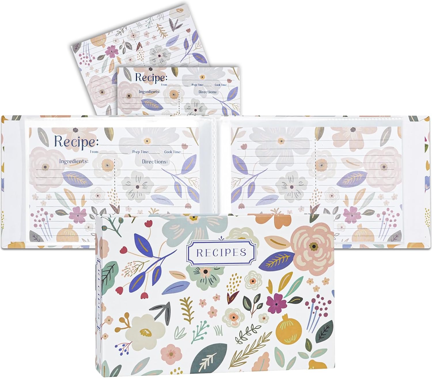 Amazon.com: Hiwhy Recipe Folder 4x6, Full Page Recipe Book Organizer ...