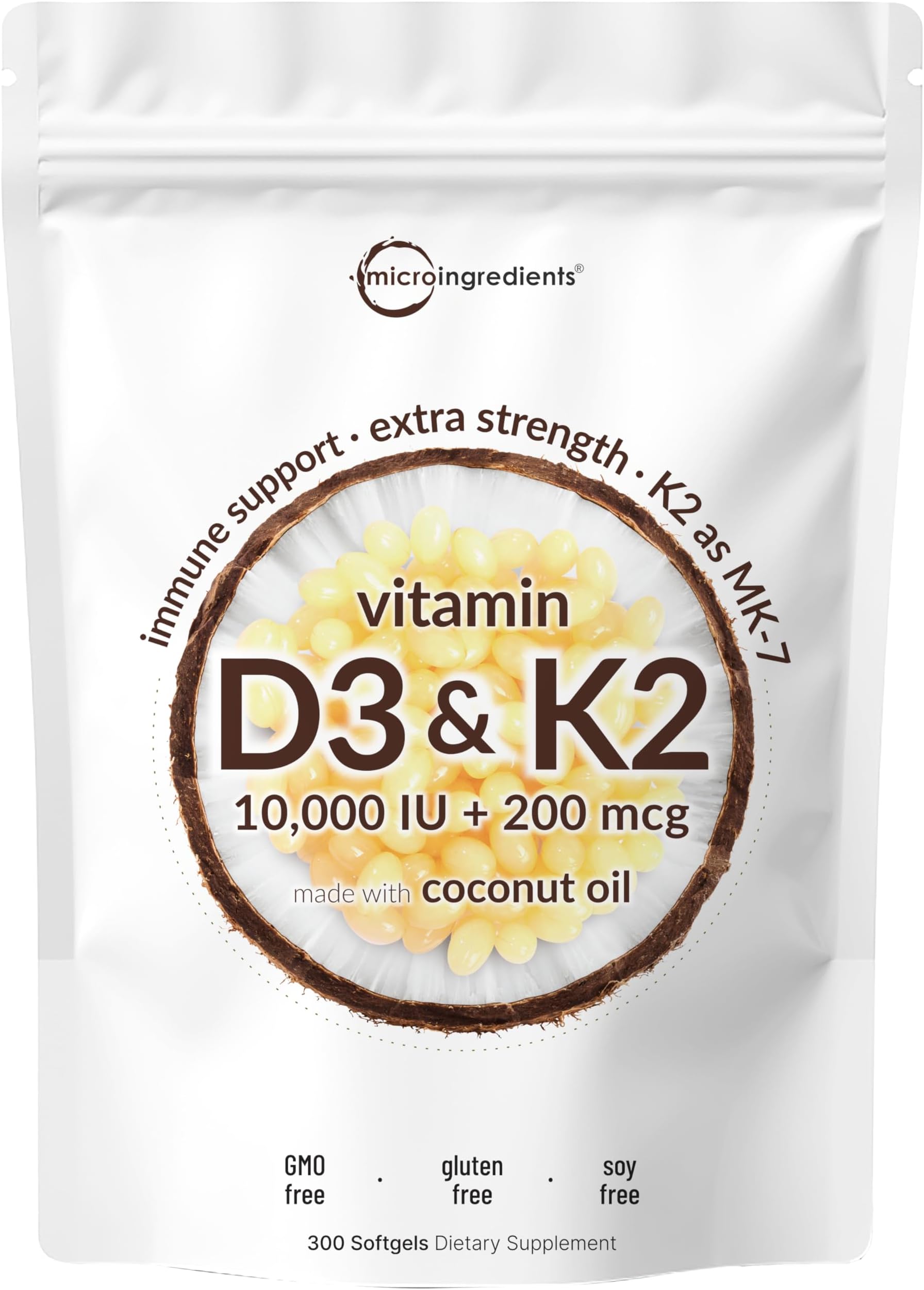Amazon.com: 2 Pack Deal Supplement Vitamin D3 K2 Softgel, 250 Count, 2 ...