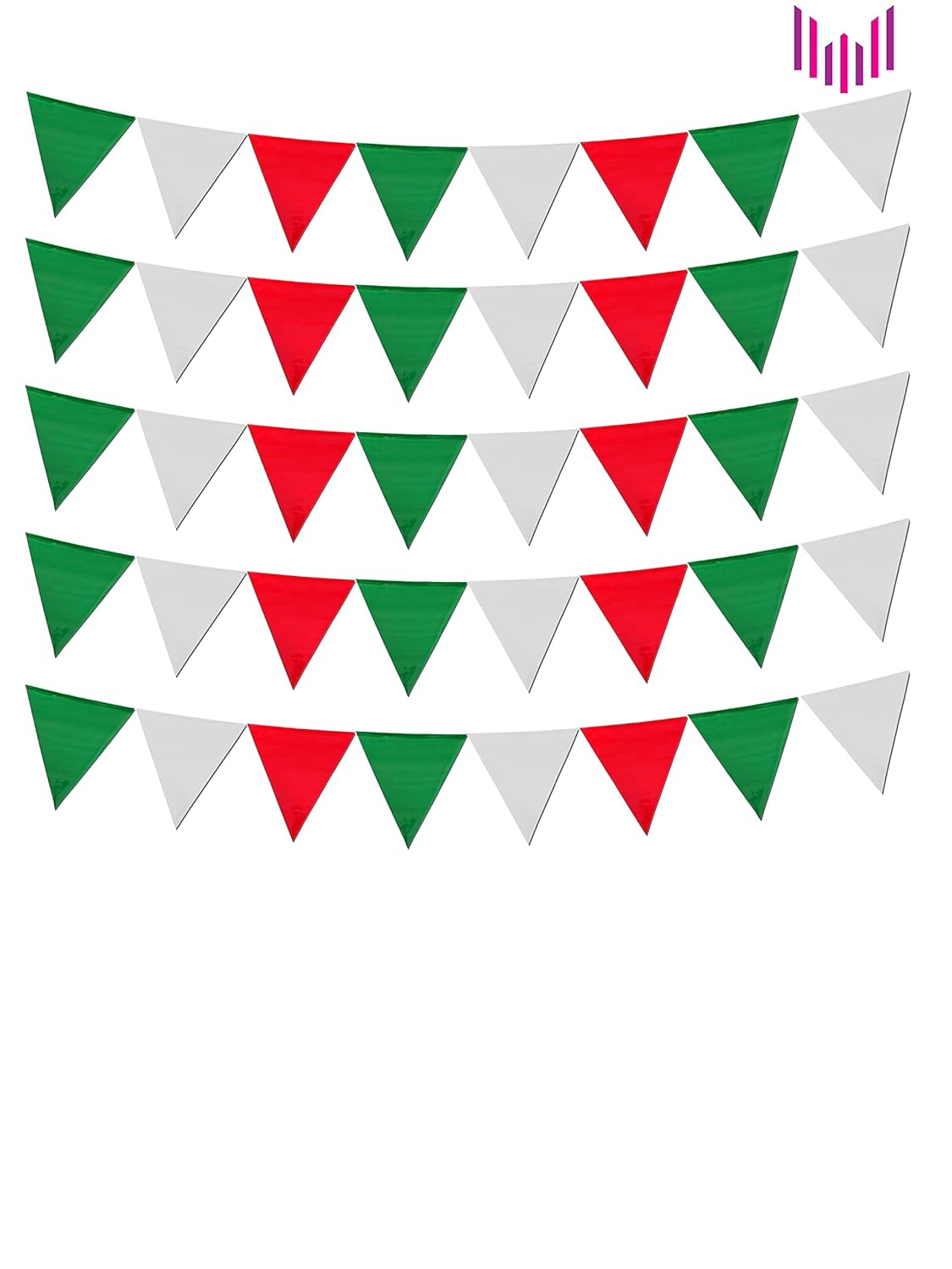 MAGICEL Baderin Tricolor Fiestas Patrias (Plástico) - Tiras de Banderín ...