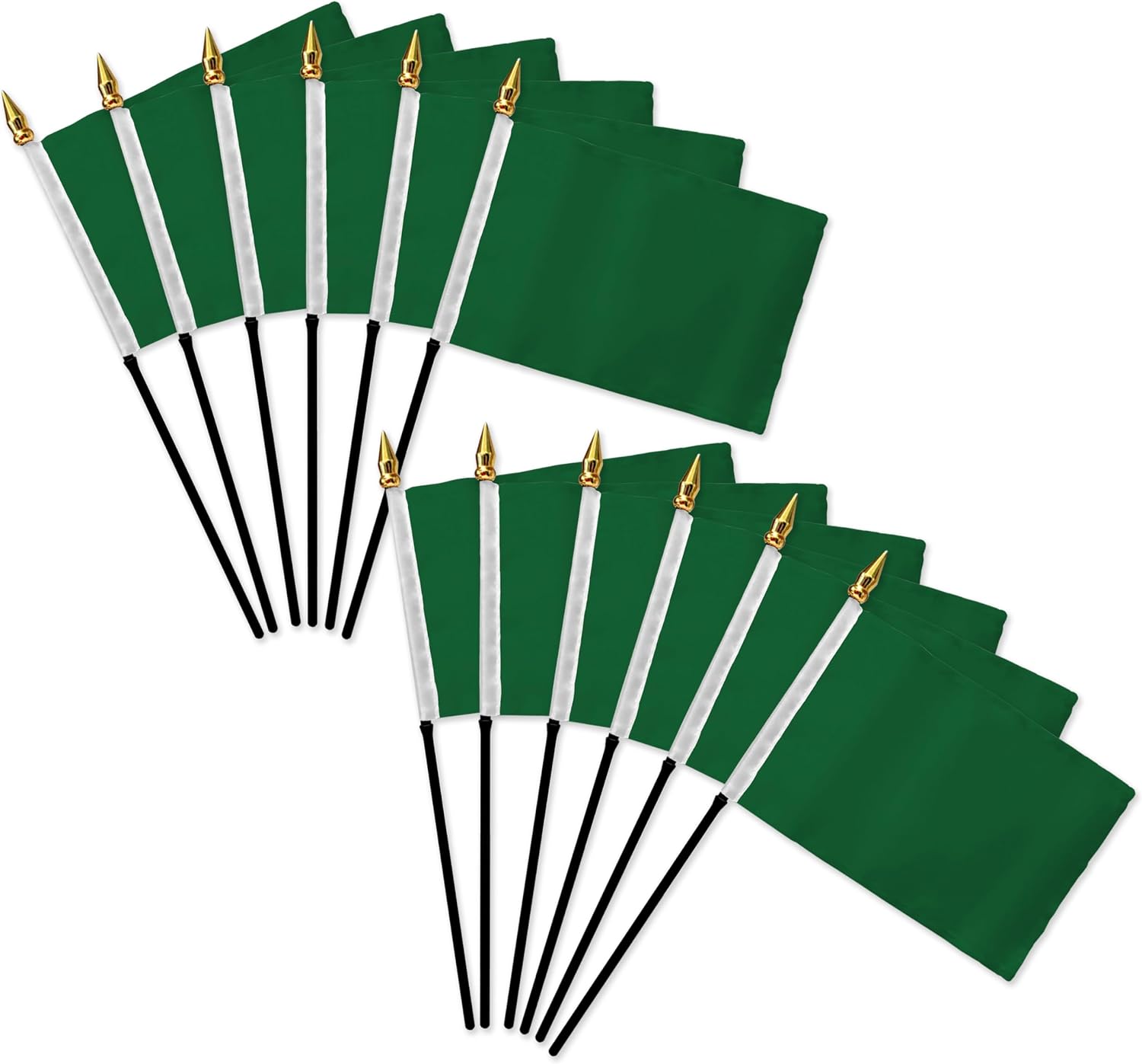 Amazon.com: Dark Green Solid Color 4x6in Stick Flag - 1 dozen pack ...