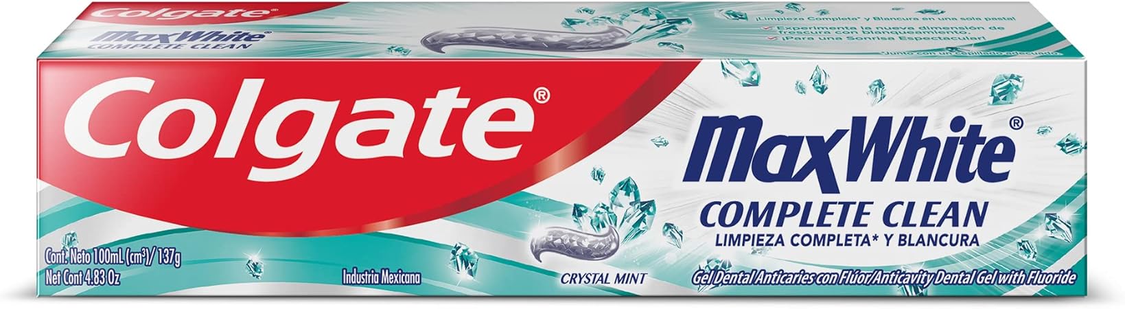 Colgate Pasta Dental Max White Crystal Mint Frescura 100 ml. Ayuda en ...