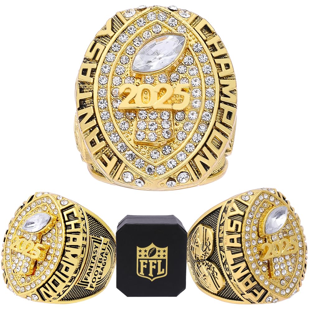 Snapklik.com : Noblehead 2025 Fantasy Football Championship Ring Heavy ...