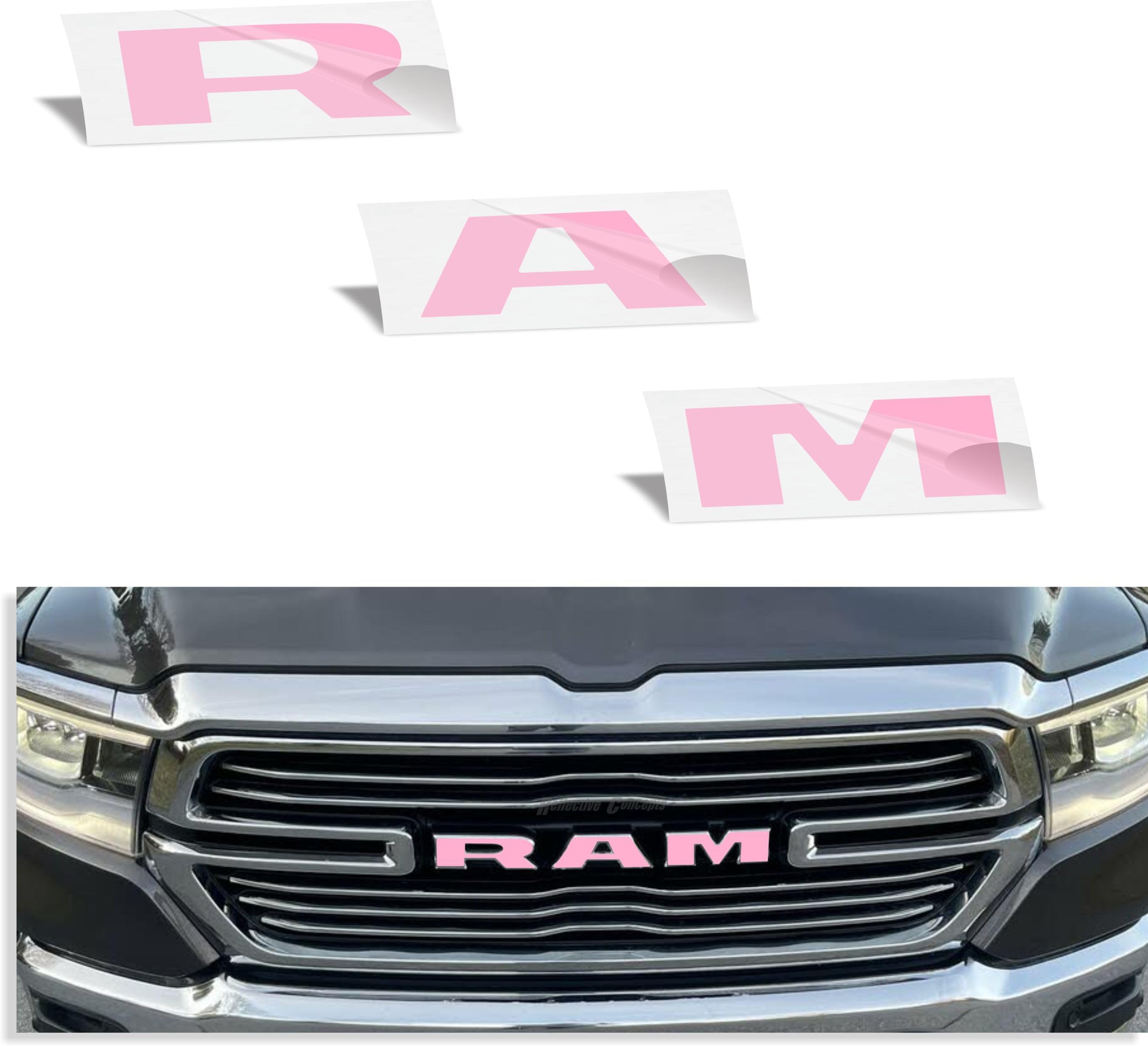 Amazon.com: Reflective Concepts RAM Grille Emblem Overlay Decal 2019 ...