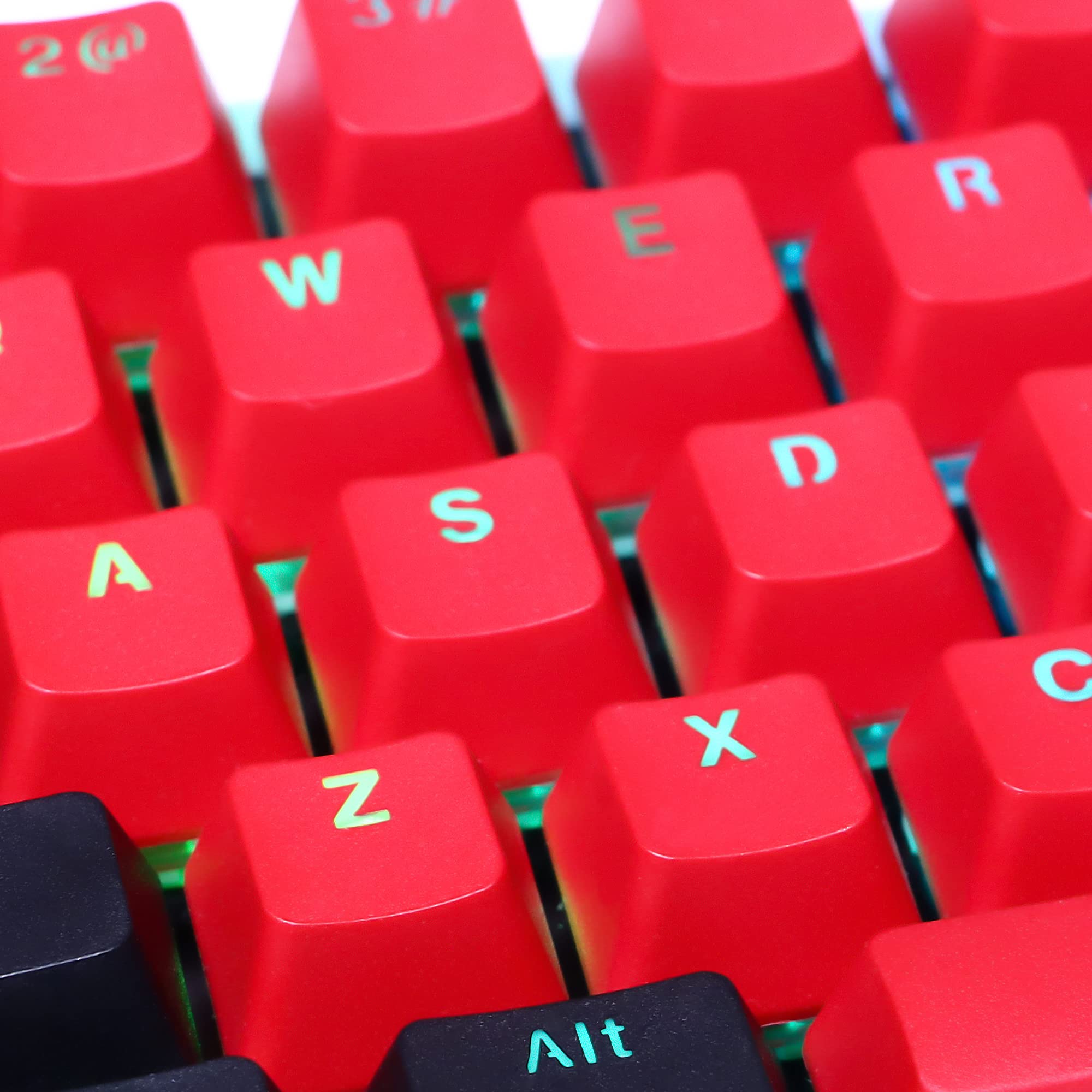 (Only Keycaps) Red Keycaps 60 Percent Custom Key Caps Set with Key ...
