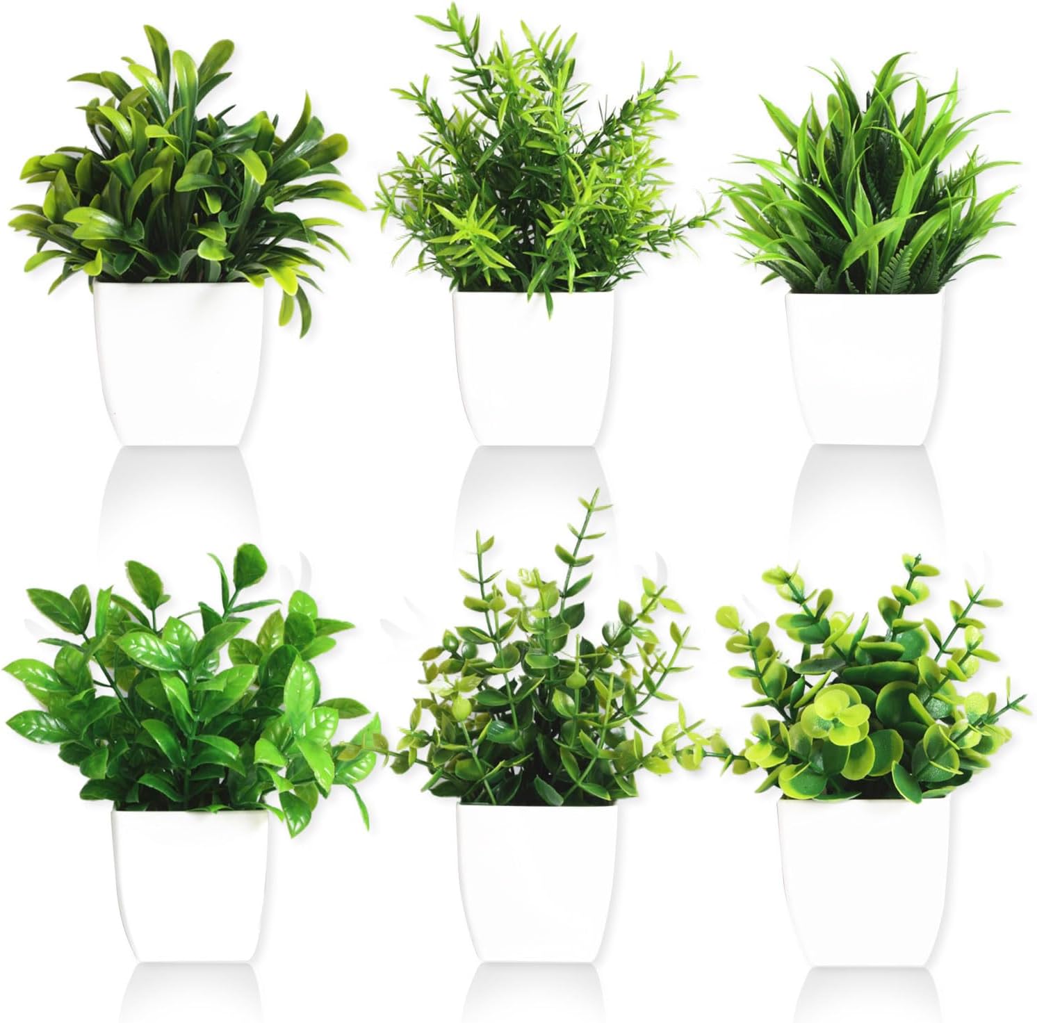 DOTOTO 6 Piezas Plantas Artificiales Decorativas Hogar,Adornos para ...