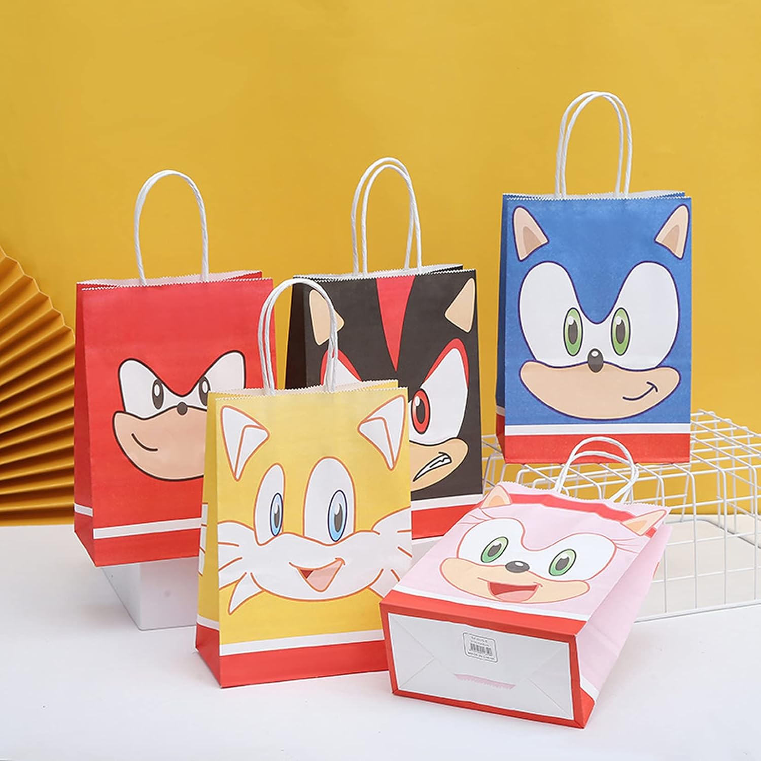 Amazon.com: 15 PCS Party Paper Bags for Sonic Party Supplies Favor ...
