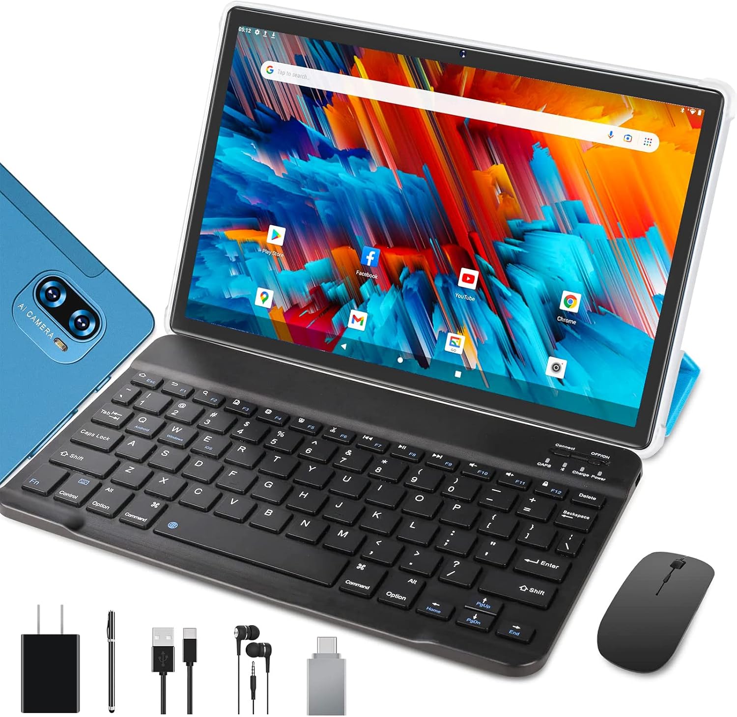 Amazon.com : YESTEL Android 11 Tablet 10.1 inch 2 in1 Tablets with 2 ...