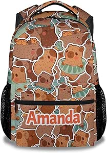 Amazon.com | GIHSWE Custom Capybara Backpack for Kids Girls Boys, 16 ...